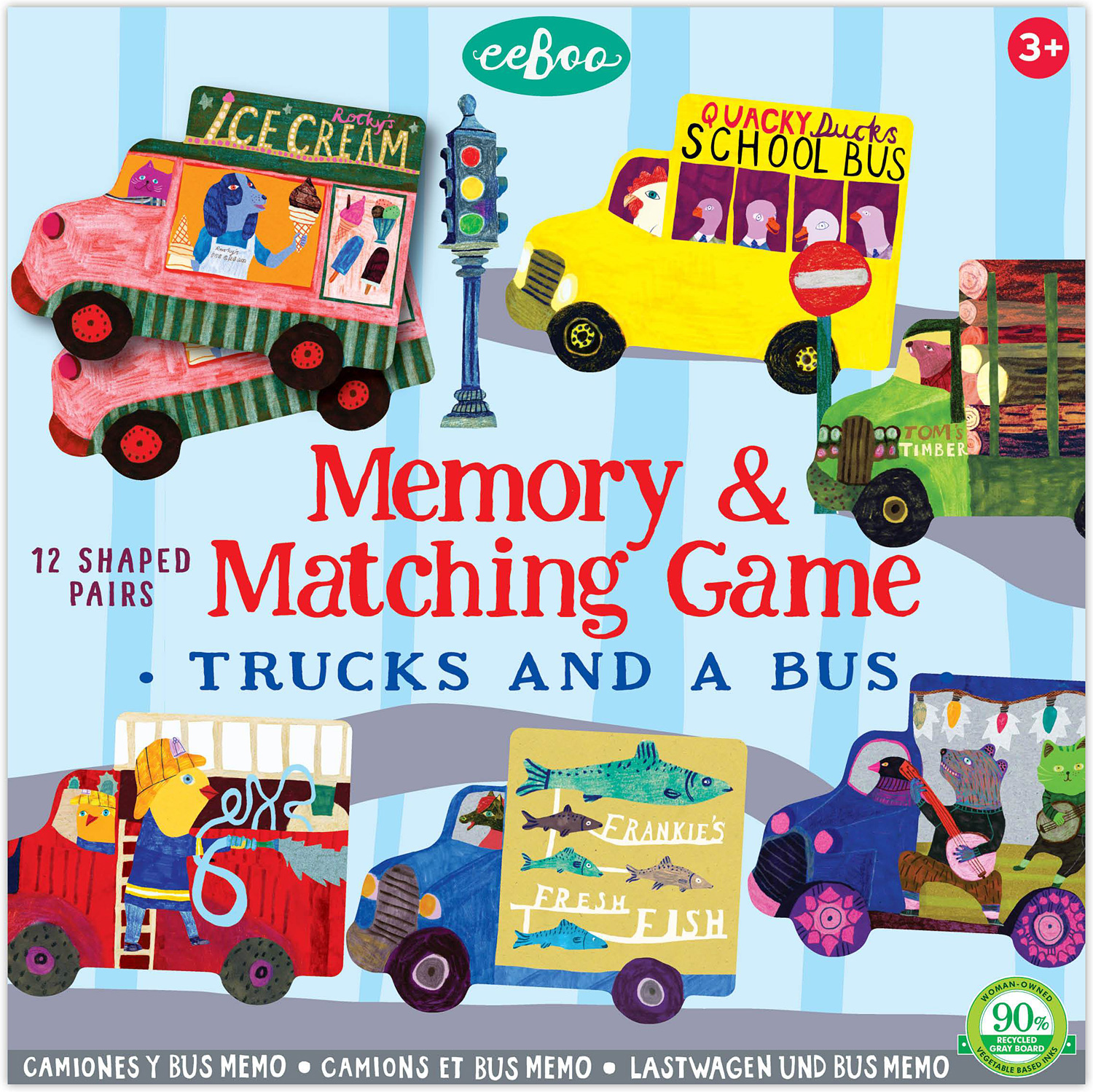Trucks and a Bus Memory & Matching Game – The Children's Gift Shop
