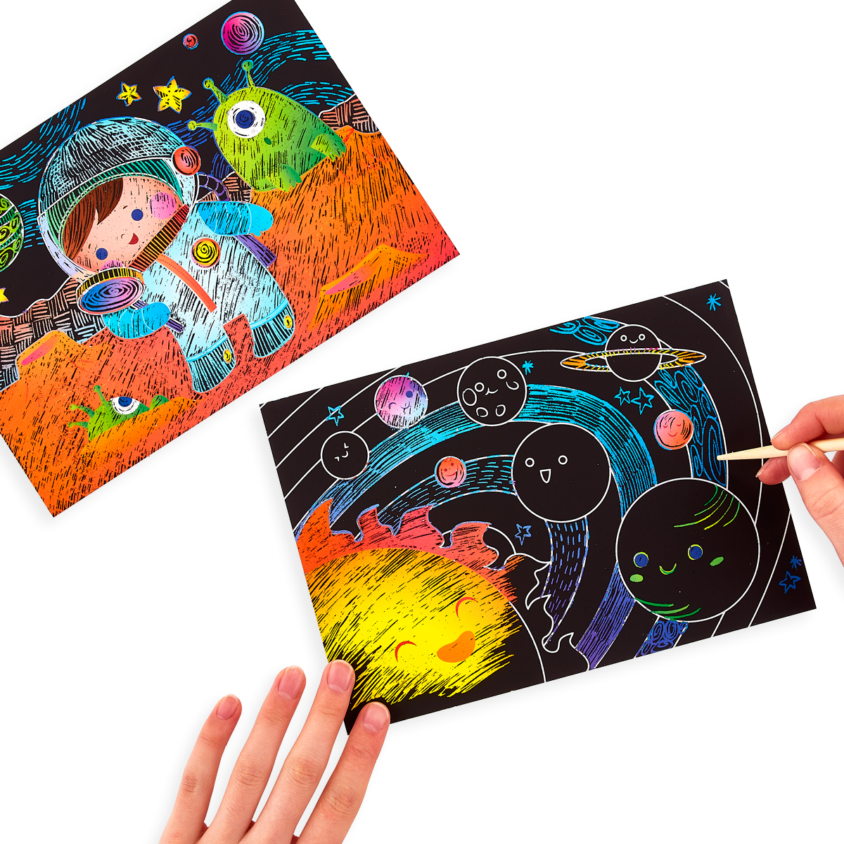 Space Explorer Scratch And Scribble Scratch Art Kit – The Children's ...