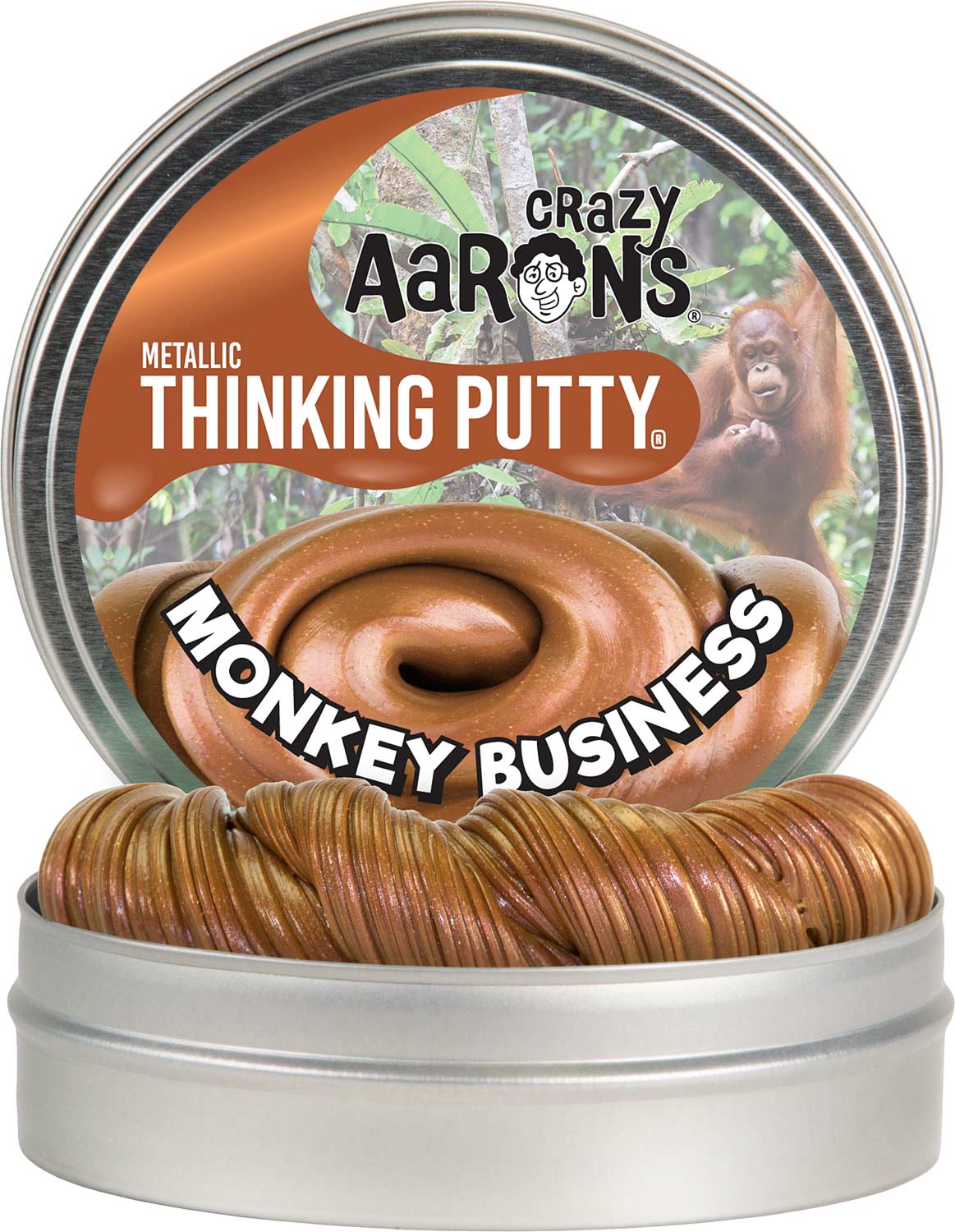 Monkey Business Metallic Putty 4″ Tin – The Children's Gift Shop
