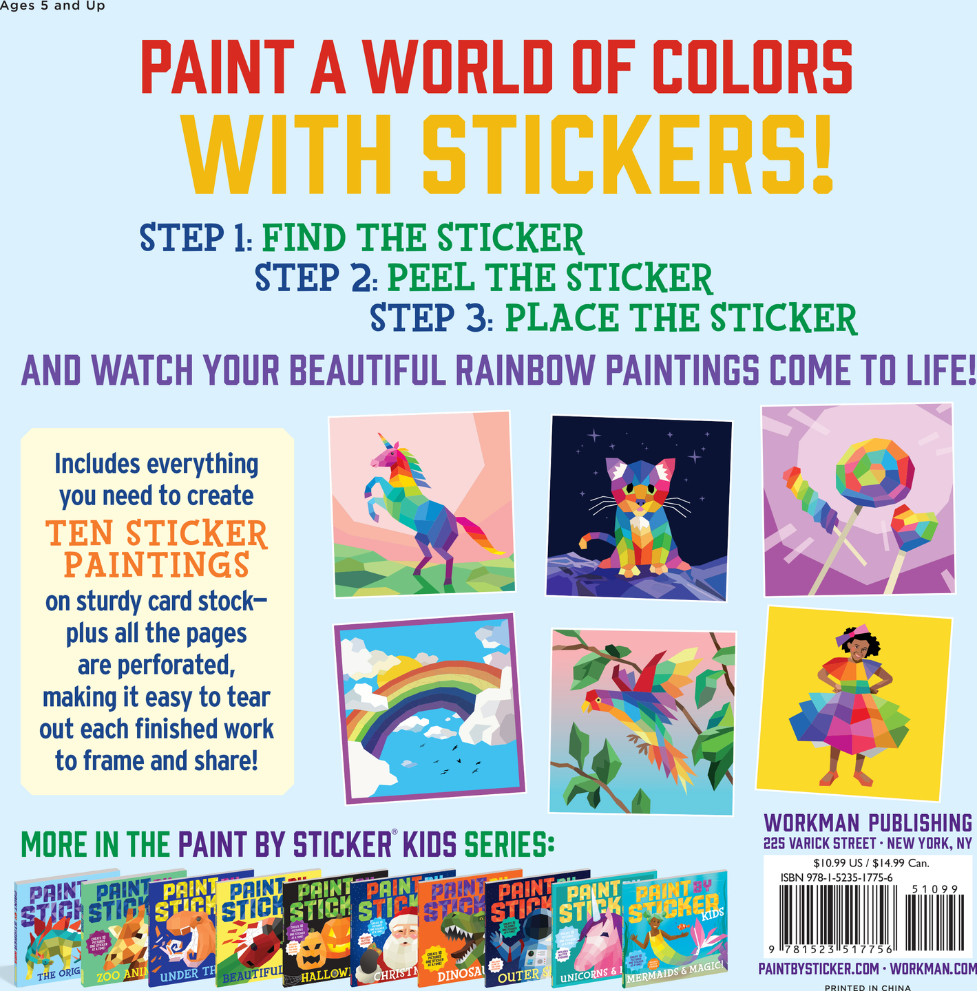 PAINT BY STICKERS RAINBOWS EVER – The Children's Gift Shop
